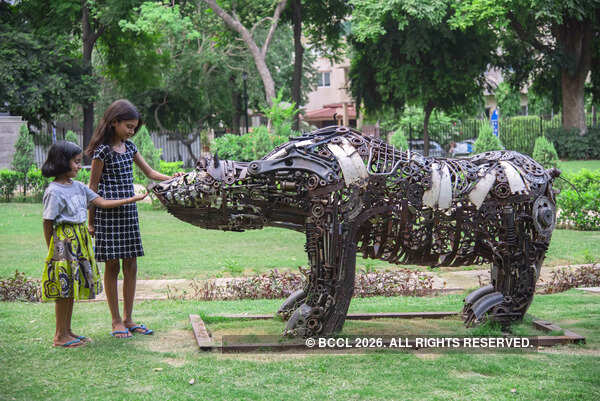 Metal scrap installations to beautify Delhi’s G20 park | Events Movie ...
