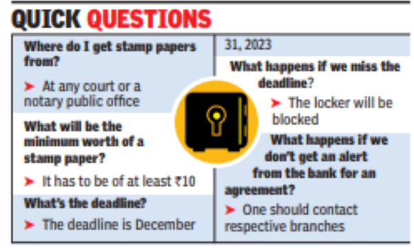 Locker rules: Banks urge customers to get stamp papers to avoid delay ...