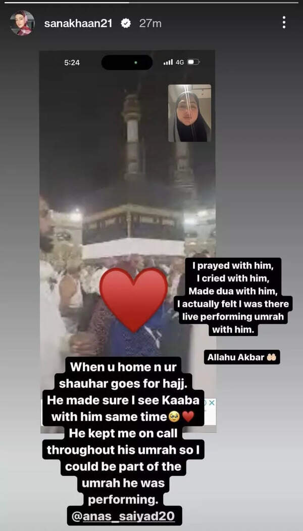 Mommy-to-be Sana Khan pens down a heartfelt note as husband Anas Saiyad makes her experience the ...