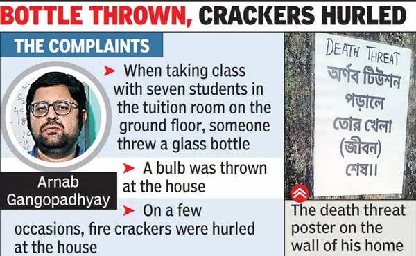 Pvt Tutor Alleges Death Threat, Attack On House | Kolkata News - Times ...