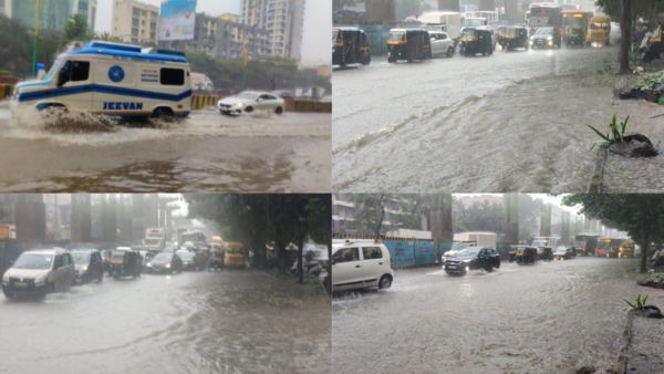 Traffic snarls, waterlogging in Thane after heavy rain | Thane News - Times of India