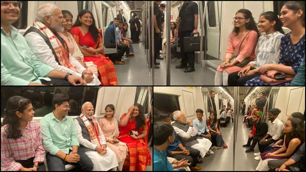 Modi Delhi University: PM Modi travels in Delhi metro to attend DU ...