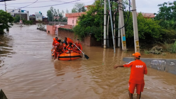 Ambala district reels from flooding after two days of nonstop rainfall ...