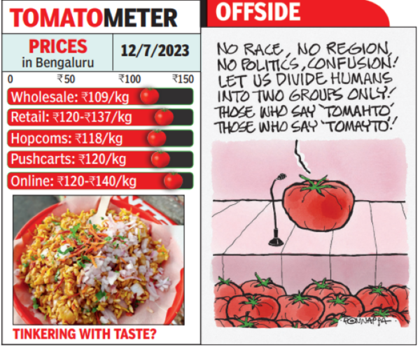 Tomato Price in Bangalore: In Bengaluru, pricey tomatoes get tossed out of bhel puri | Bengaluru ...