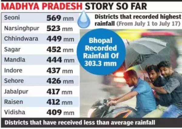 State Records 16% More Rain In 17 Days Of Monsoon, 13 Dists In Deficit ...