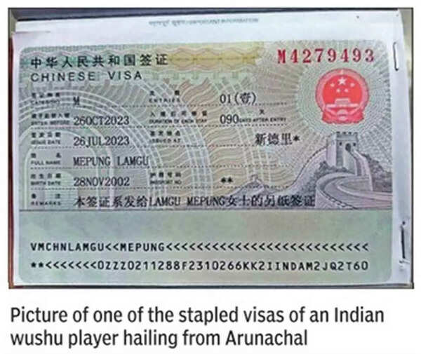 We have lodged protest with China over stapled visas: MEA | More sports ...