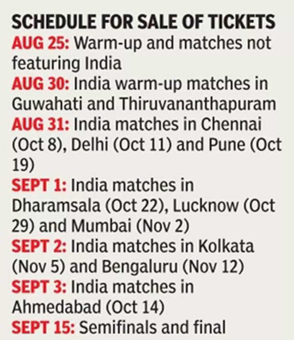 Royal mess: Nine ICC ODI World Cup 2023 games rescheduled | Cricket ...