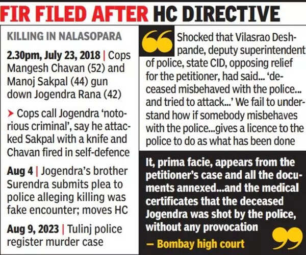 5 years on, 2 cops booked for murder in Nalasopara, had claimed 'killed ...