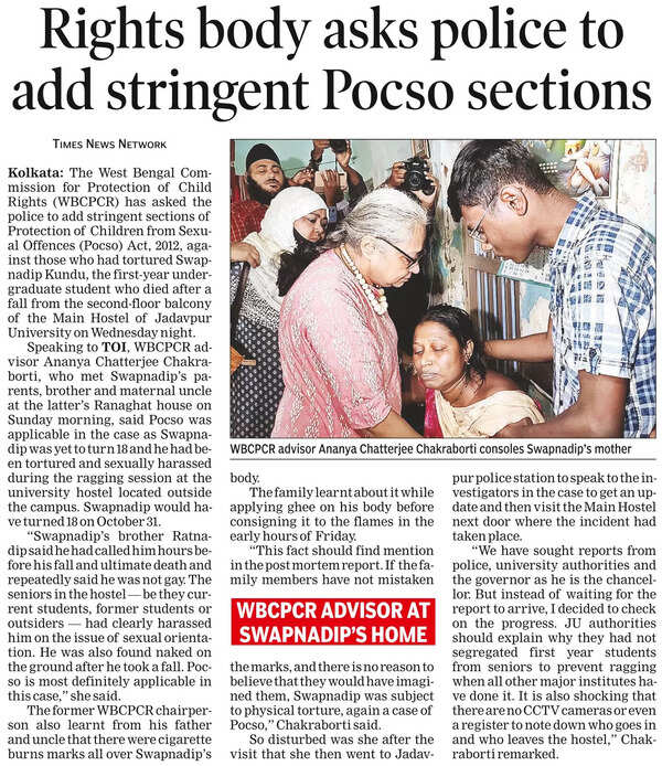 Systemic Reforms: Wbcpcr Disappointed With ‘hatchet Job’ By Ju To ...