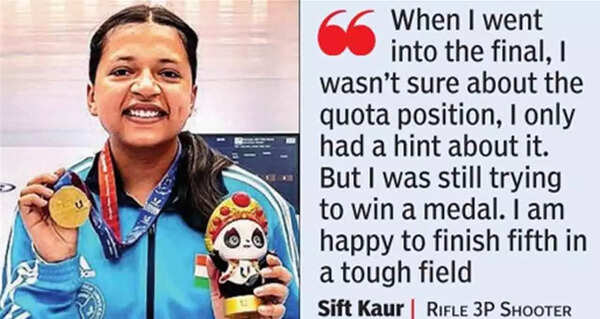 Sift Kaur Samra secures Paris Olympics quota | More sports News - Times ...