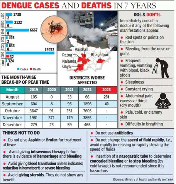 Dengue cases on rise in Bihar with 96 testing +ve in 1 week | Patna ...