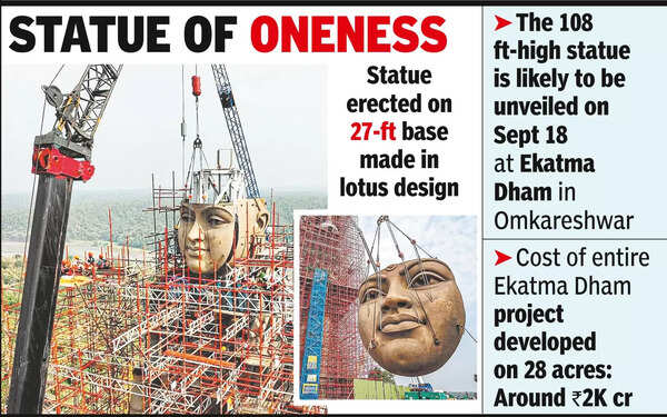 Statue: Preparations On For Unveiling Of Adi Shankaracharya Statue ...