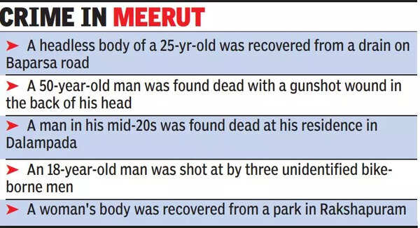 4 murders over 10 days in Meerut shocks residents | Meerut News - Times ...