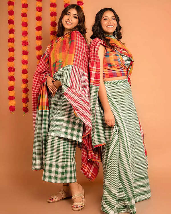 Alpona to gamcha: A touch of Bengal in your festive closet - Times of India