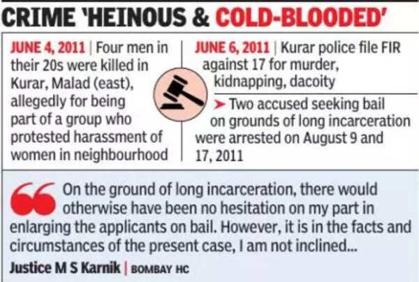 Murder: Murder Of 4 In Malad: Hc Denies Bail To 2 Accused | Mumbai News ...