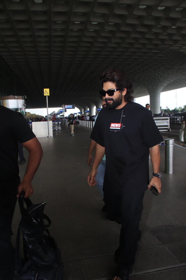 Allu Arjun exudes effortless style in all-black ensemble at Mumbai ...