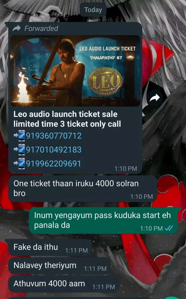 'Leo' audio launch scam exposed! fake tickets sold for 3K to 6K | Tamil ...