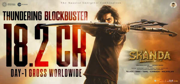 'Skanda' box office collection Day 1: Ram Pothineni and Sreeleela ...