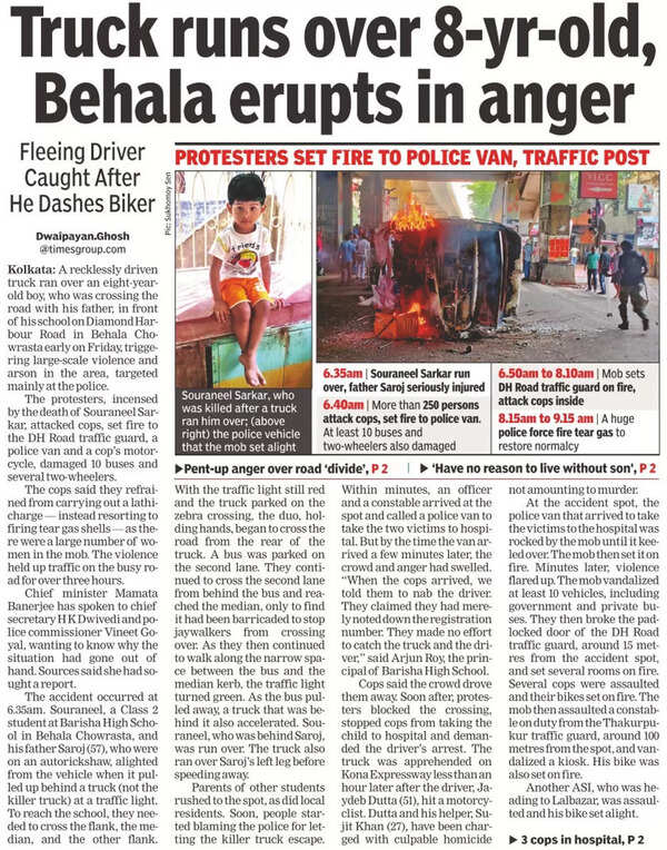 Road Safety: Traffic Cops Start Going To Behala Schools To Share Road ...