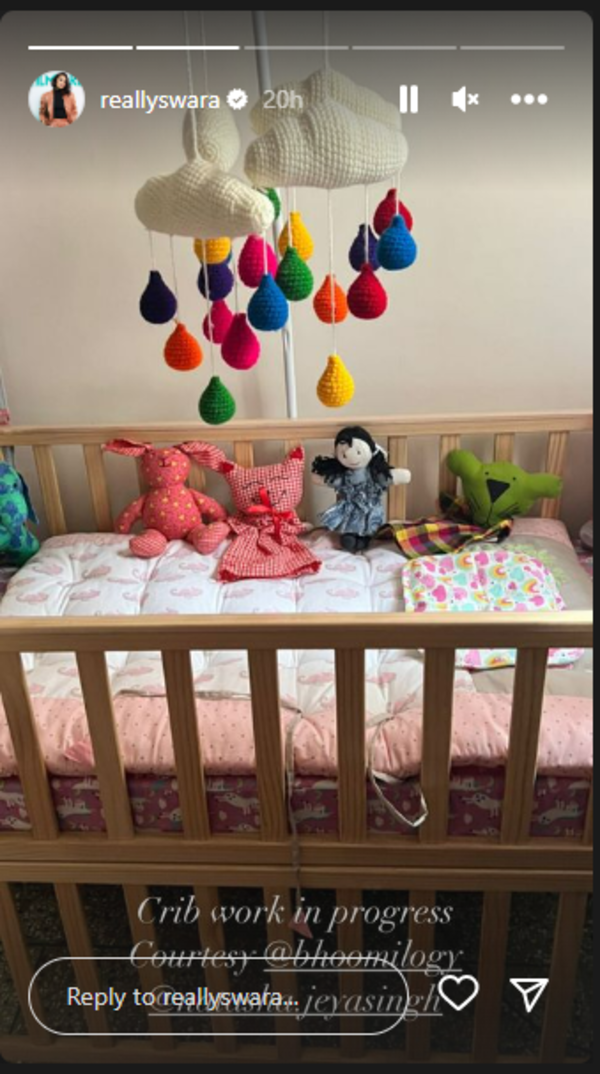 Swara Bhasker gives a peek of baby girl Raabiya sleeping in her ...