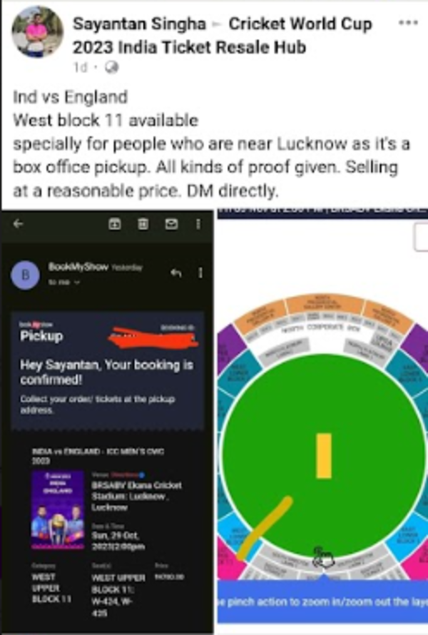 Indian Vs England Cricket World Cup match in Lucknow: Fake ticket ...