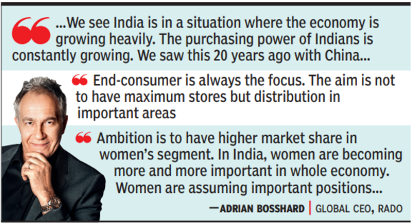 Rado: Rado eyes Indian wrists amid global strife - The Times of India