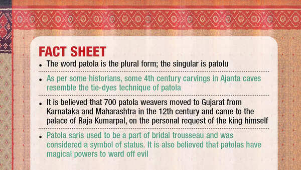 Patan Patola: Double ikat weave soaked in tradition - Times of India