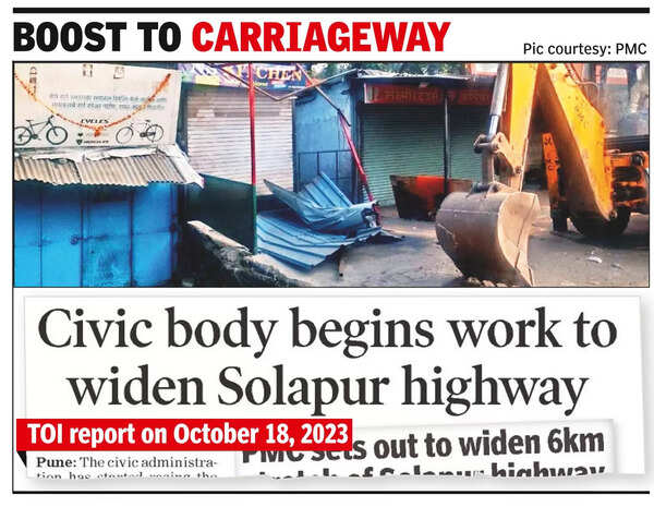 PMC: Pmc Launches Anti-encroachment Drive On Solapur Road, Razes Illegal Structures | Pune News ...