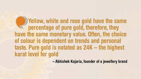 Shades of shimmer: Know the varieties and colours of gold - Times of India