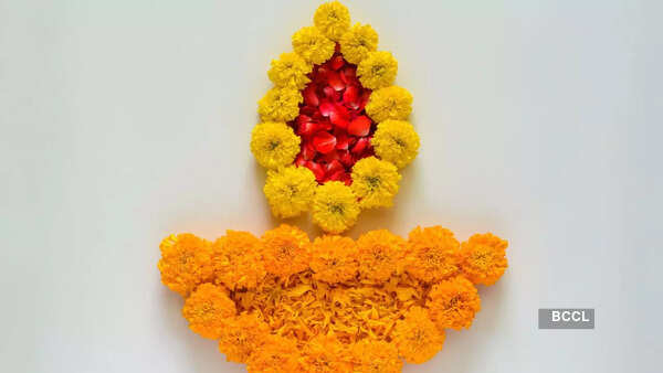 Diwali 2023: Eco-friendly rangoli design ideas made of flowers - Times ...