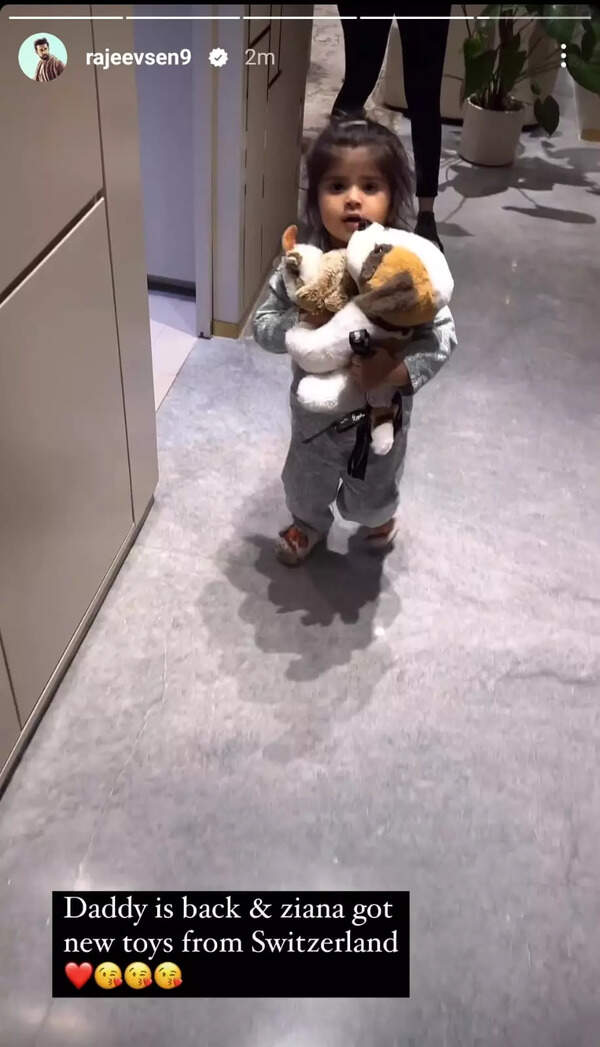 Rajeev Sen brings cute gifts from Switzerland for his daughter Ziana ...