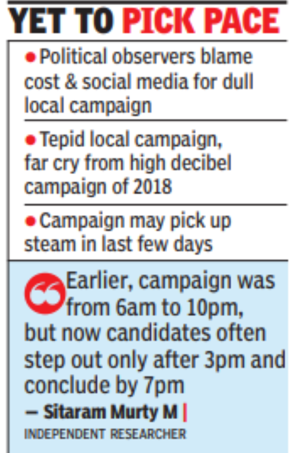 Rallies & social media bog down local campaign | Hyderabad News - Times ...