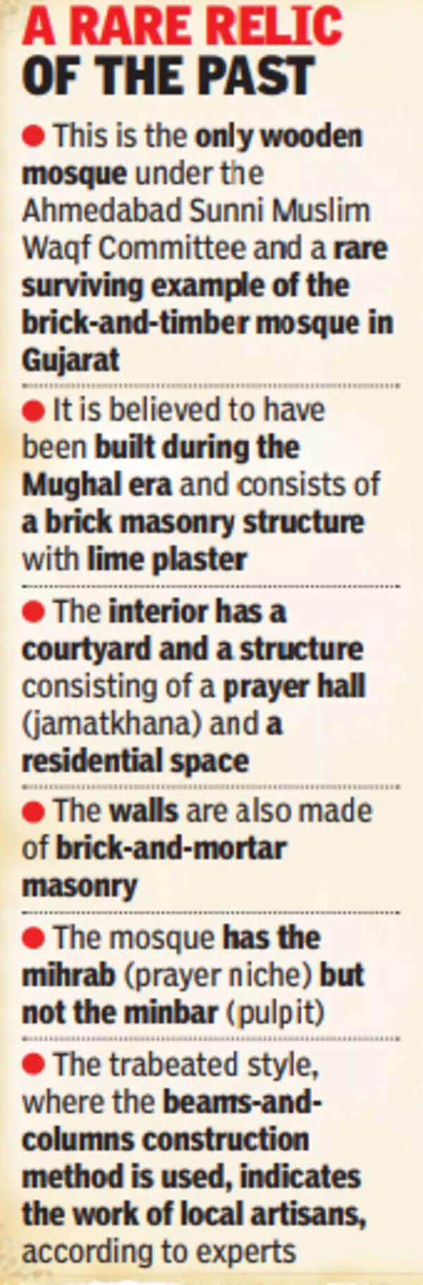 Heritage revival: Wooden mosque preserved in 3D | Ahmedabad News ...
