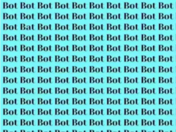 Find 'Bat' in the 'Bot' crowd in 6 seconds: the spelling is easy, just ...