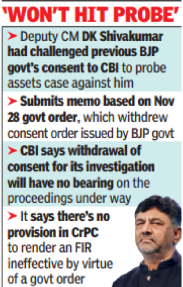 Assets case: K'taka HC lets DKS withdraw legal challenge to CBI probe | Bengaluru News - Times ...