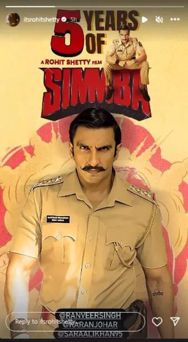 Ranveer Singh celebrates 5 years of 'Simmba' | Hindi Movie News - The ...