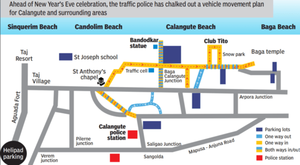 Traffic plan for revellers’ smooth New Year flow | Goa News - Times of ...