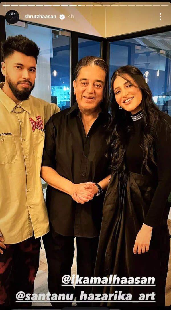 'Salaar' actress Shruti Haasan celebrates New Year with father Kamal ...