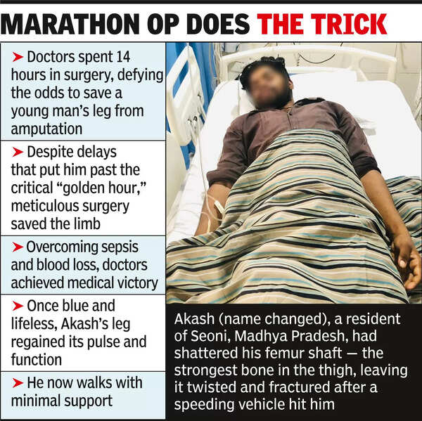 14-hr Surgery Saves 19-yr-old’s Leg, Helps Him Walk Again | Nagpur News ...