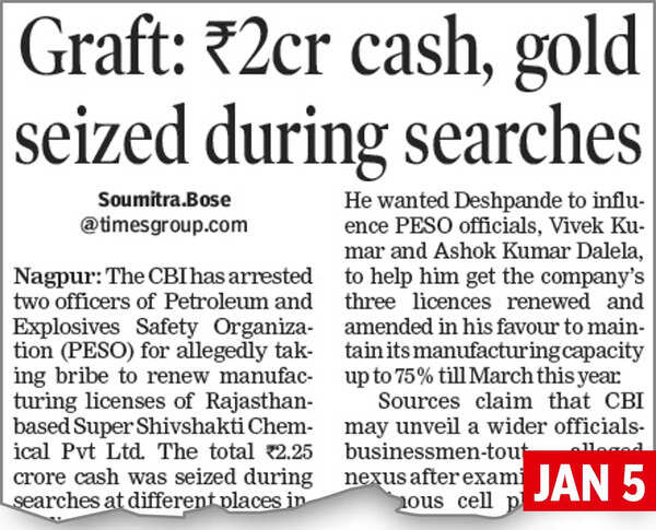Licence Scam: Top Peso Officials Quizzed For Hours | Nagpur News ...