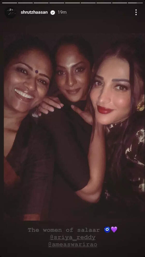 Shruti Haasan, Sriya Reddy and Easwari Rao - The women of Salaar ...