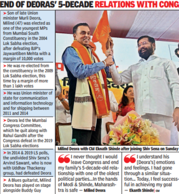 Milind Deora to be Shiv Sena’s ‘articulate, seasoned neta’ in Delhi ...