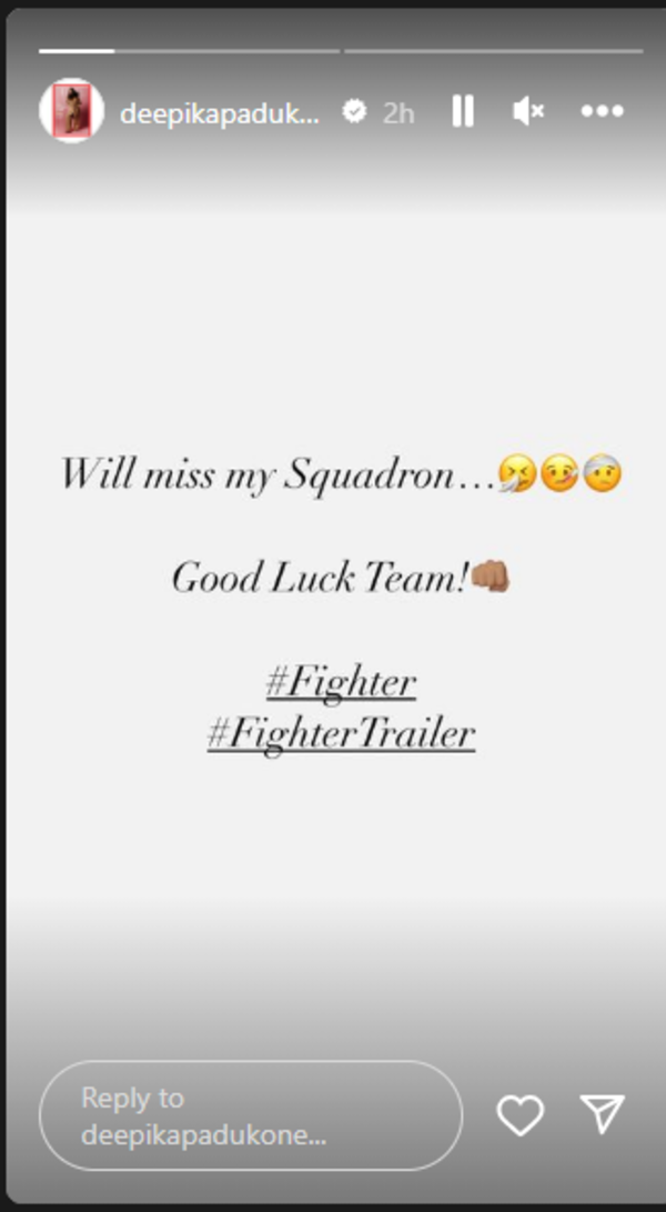 Fighter: Ahead of trailer launch, Deepika Padukone wishes the team good ...