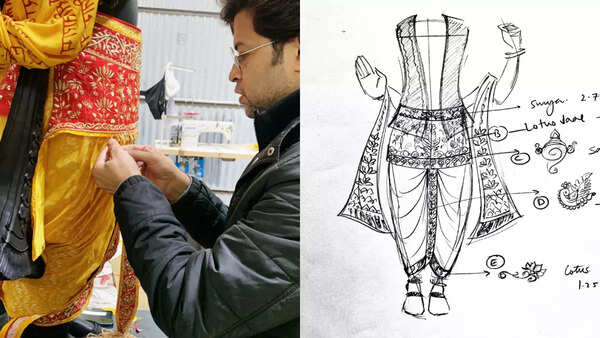 Designer Manish Tripathi and his 15 artisans worked bare feet for 40 ...