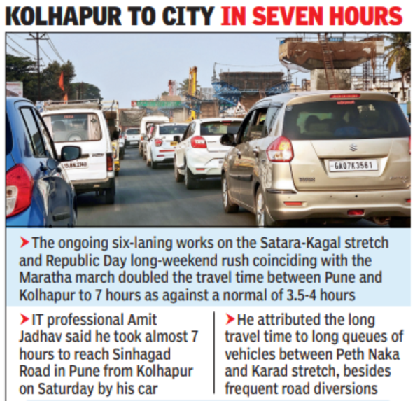 Pune-Bengaluru Highway Traffic Increases by 25% during Long Weekend ...