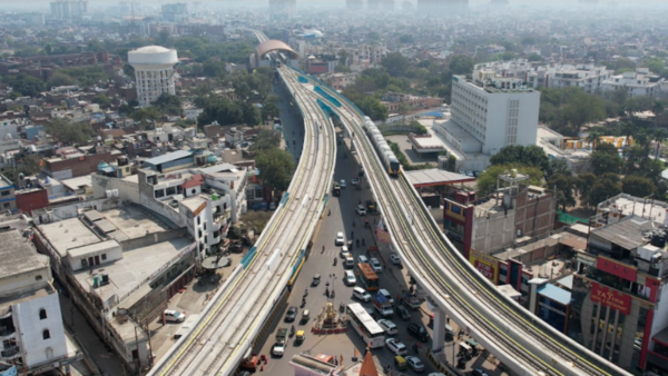 UP: First metro train of Agra Metro Project arrives at depot