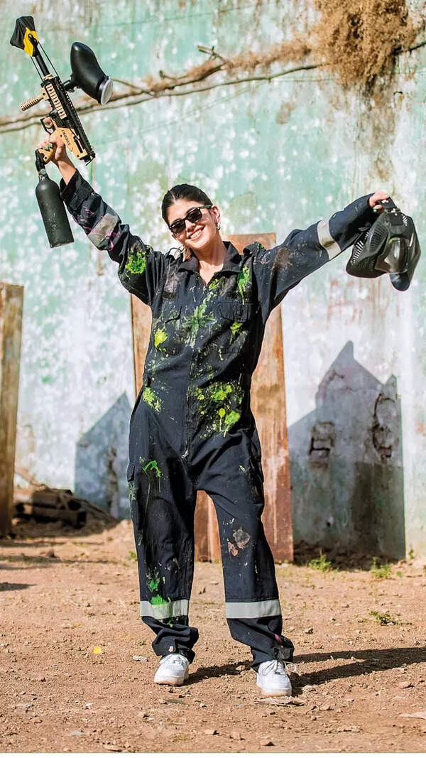 Holi Exclusive! Sanjana Sanghi plays paintball ahead of the festival of ...