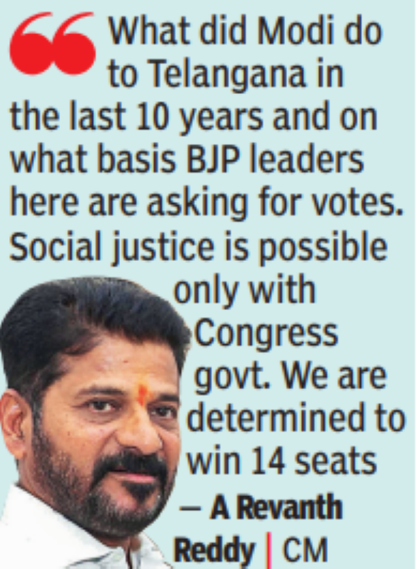 Cong vs BJP in Telangana? CM Revanth Reddy hints with attack on PM Modi ...
