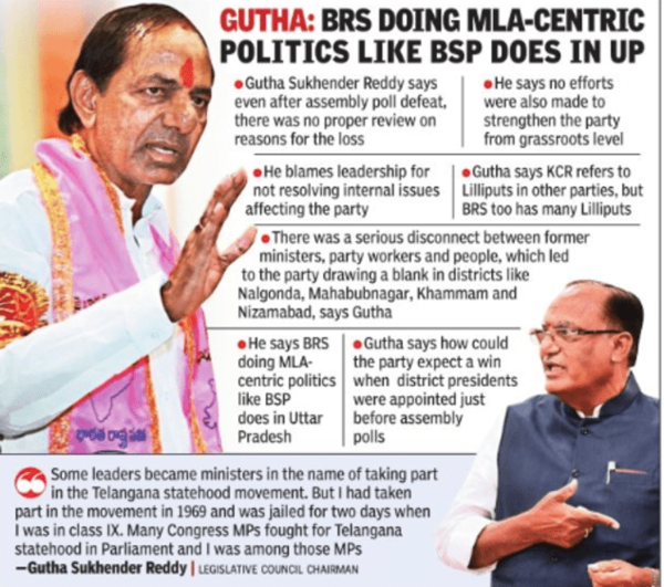 KCR promised ministerial berth, but did not keep his word, claims Gutha ...