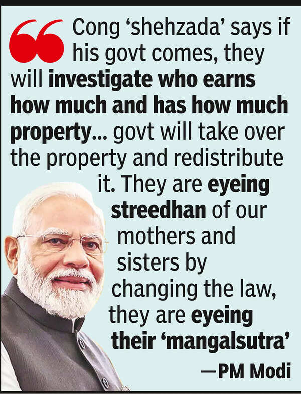 PM Modi doubles down on 'asset redistribution' charge in Aligarh, skips ... PM Modi doubles down on 'asset redistribution' charge in Aligarh, skips ...